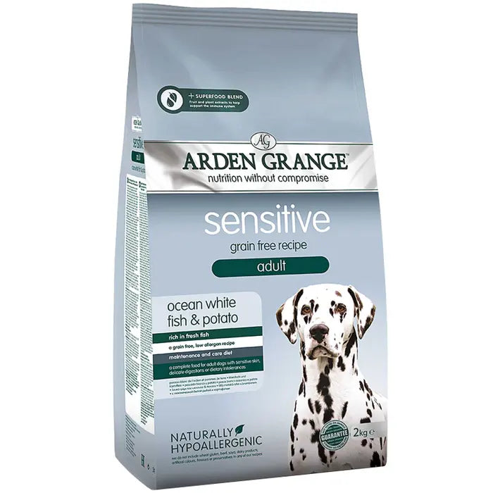 Arden Grange Sensitive Adult - Grain-Free Ocean White Fish 12kg (Damag