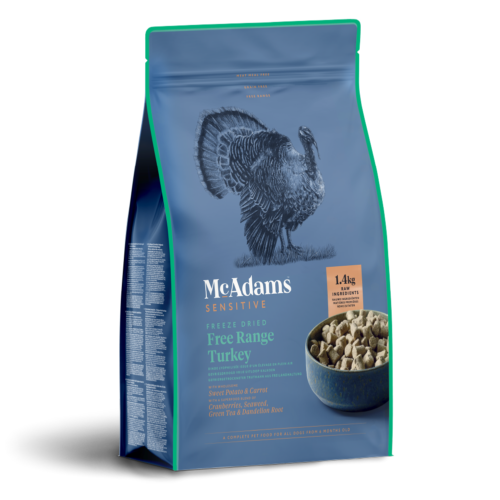 McAdams Raw Preserve Freeze Dried Sensitive Turkey Dog Food